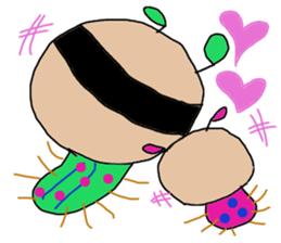 makoto of the hairy caterpillar by nyo6 sticker #1732554