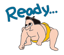 SUMO wrestlers of Isoyama Team by Mayu Oka sticker #2071390