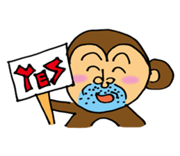 Let's Go! Happy Monkey by GIGA sticker #2456100
