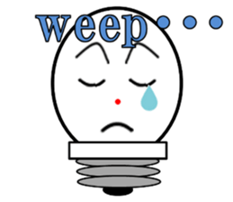 Light bulb boy(English Version) by T.Mori sticker #2862140