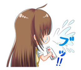 "Visualization girl" Hayu-chan stickers by Hirosekou sticker #3108864