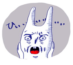 Usako in the Japanese syllabary by uchimomo sticker #3289401