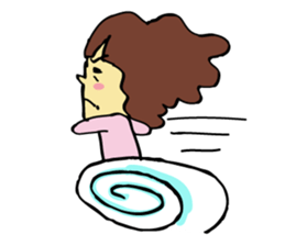 Wandering second daughter,Bukiko by eitoko sticker #3330116