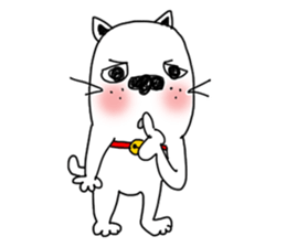 The funny cat "BUSAIKU KAWAII UZAI NEKO" by kanekurei sticker #3710358