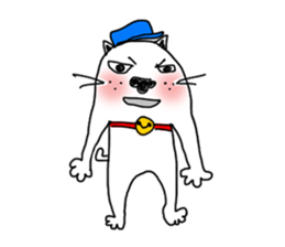 The funny cat "BUSAIKU KAWAII UZAI NEKO" by kanekurei sticker #3710354