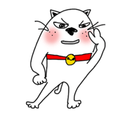 The funny cat "BUSAIKU KAWAII UZAI NEKO" by kanekurei sticker #3710358