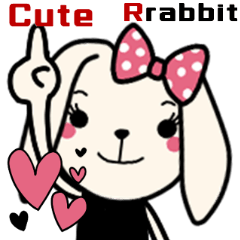 Cute Funny Happy Girly Rabbit Sticker - line2me