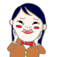 Japanese high school student, TURU. by Monte Carlo sticker #4024797