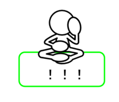 Sticker of stick figures by Hiro sticker #4310994