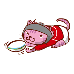 rugby and cat by ogi.do