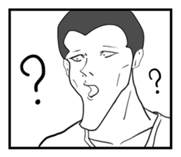 One-panel comic by shinji kazuhide sticker #4563562