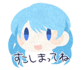 Negative Girl and Positive Girl by YUZI sticker #4567345