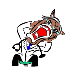 A doctor and nurse of the donkey face by kusashi