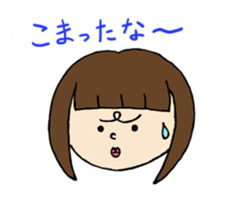 Bangs are an honest girl. by sassa sticker #4752239