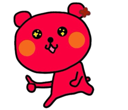 Everyday life of red bears by fuyunecom sticker #4810936