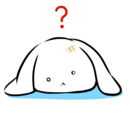 Lop-eared Mochi-Usagi by SHIVERING sticker #5013888