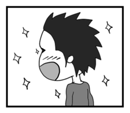 One-panel comic 2 by shinji kazuhide sticker #5136502