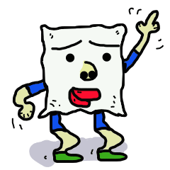 Tissue paper man and friends by yosshy japan project