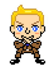 Pixel Art "Emotions of Blonde man" by Sozaigaro sticker #5321930