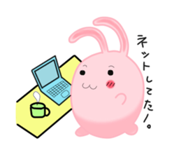 Red and white bun rabbit, Beni and Shiro by Asato