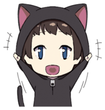 Kigurumi cat kun by Kazuya Ito sticker #5901960