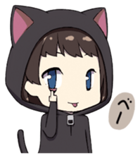 Kigurumi cat kun by Kazuya Ito sticker #5901969