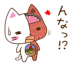 Anatomical model of the kitty's body by studiotoya sticker #6419562