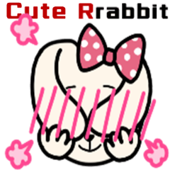 Cute Happy Girly Rabbit Sticker - line2me