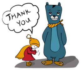 Coco and Blue Bear by CCH sticker #6894075