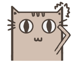 Lotte cat, The long long cat by taepeep sticker #7547429