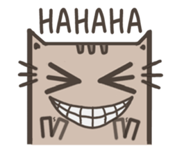 Lotte cat, The long long cat by taepeep sticker #7547455