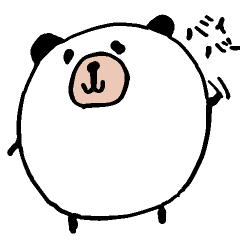 Round panda and pig by mipamipa