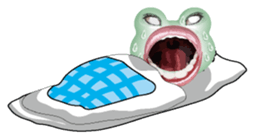 Frog of the big mouth 2 silent by Yoshihiro Ko sticker #7734952