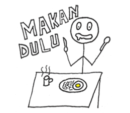 The Table and Stickman by Fatrur Rohman Mardiansyah sticker #7960558