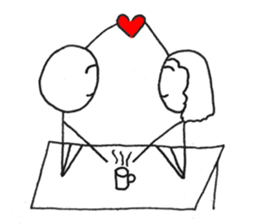 The Table and Stickman by Fatrur Rohman Mardiansyah sticker #7960558