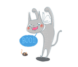 Erwin Schrodinger's Cat by Lori W. sticker #8375421