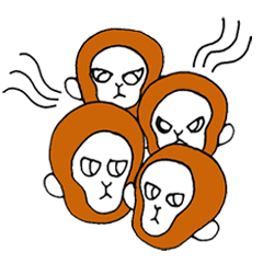 Monkeys of the impudent face by chopi and choco