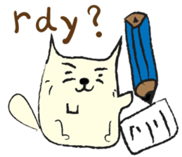 BOXY CAT in English by Watty sticker #9427990