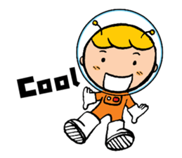Space boy is here by Surasak Pumrak sticker #9436261