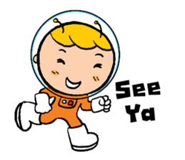 Space boy is here by Surasak Pumrak sticker #9436263