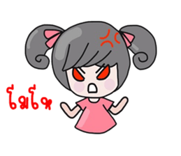 Cute little girl with a smile. by Sendaii sticker #10078280