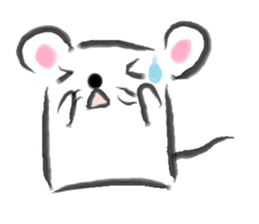 White Mouse and Friends by estor sticker #10304709