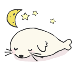 Num-nums the chubby seal by Omuchan sticker #10507039