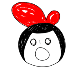 girl of red ribbon & rabbit by ZA-K!