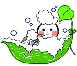 girl of red ribbon & rabbit by ZA-K! sticker #10820522