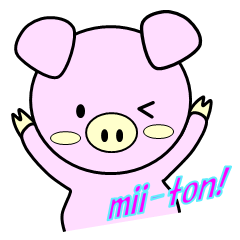 pig character mii-ton (English) by vilup