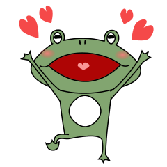 Stickers of Frog by ameno