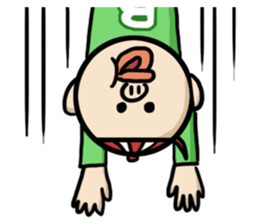 Salaryman jaw and Pig nose Boy by NerdBrain sticker #11125890