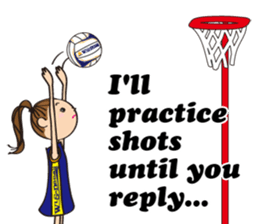 Netball LOVE Sticker English version by WLS netball