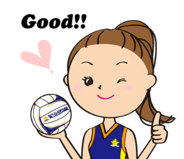 Netball LOVE Sticker English version by WLS netball